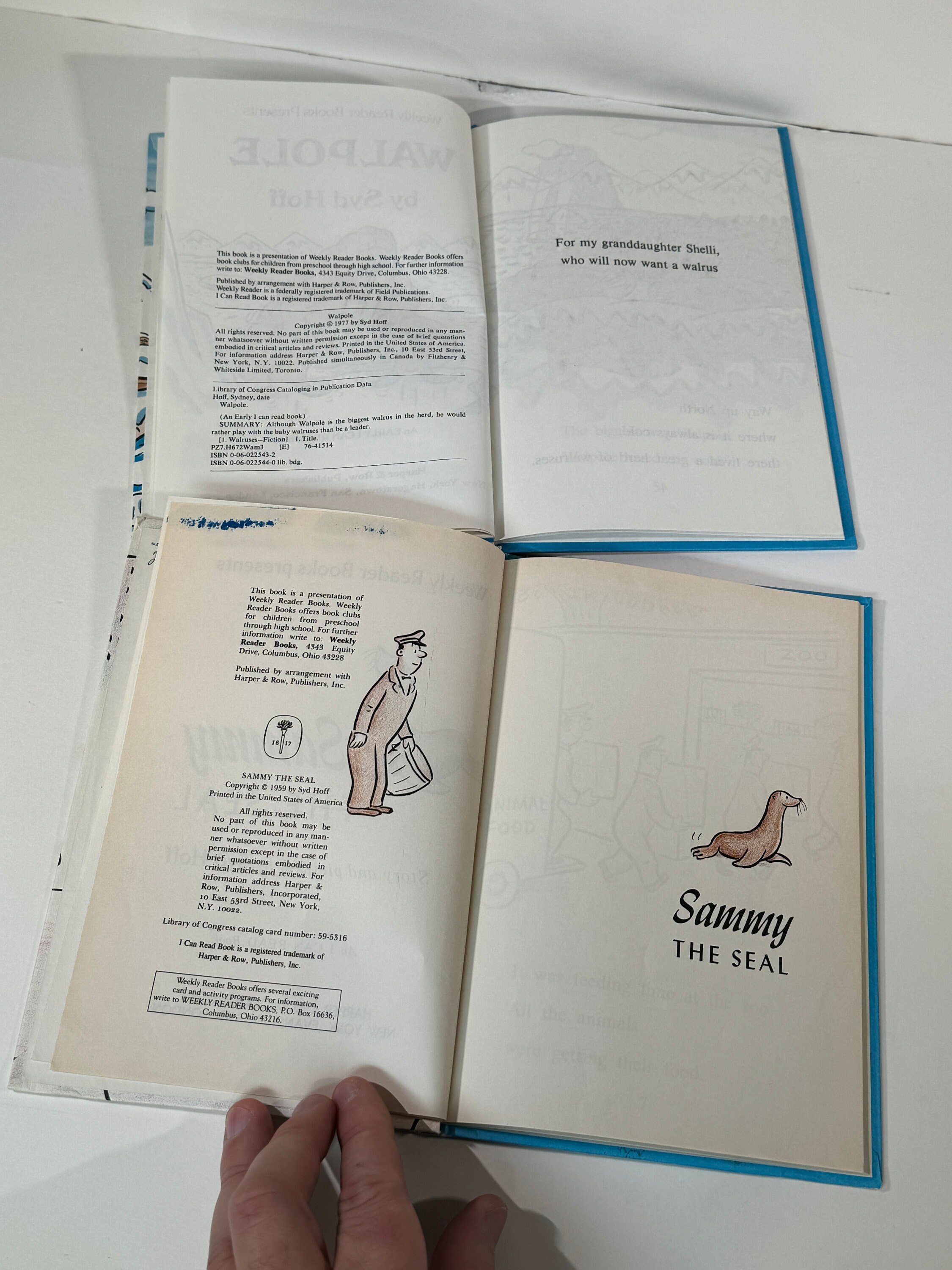 1970s Sammy the Seal & Walpole Hardcover Books by Syd Hoff - Harper Row ...