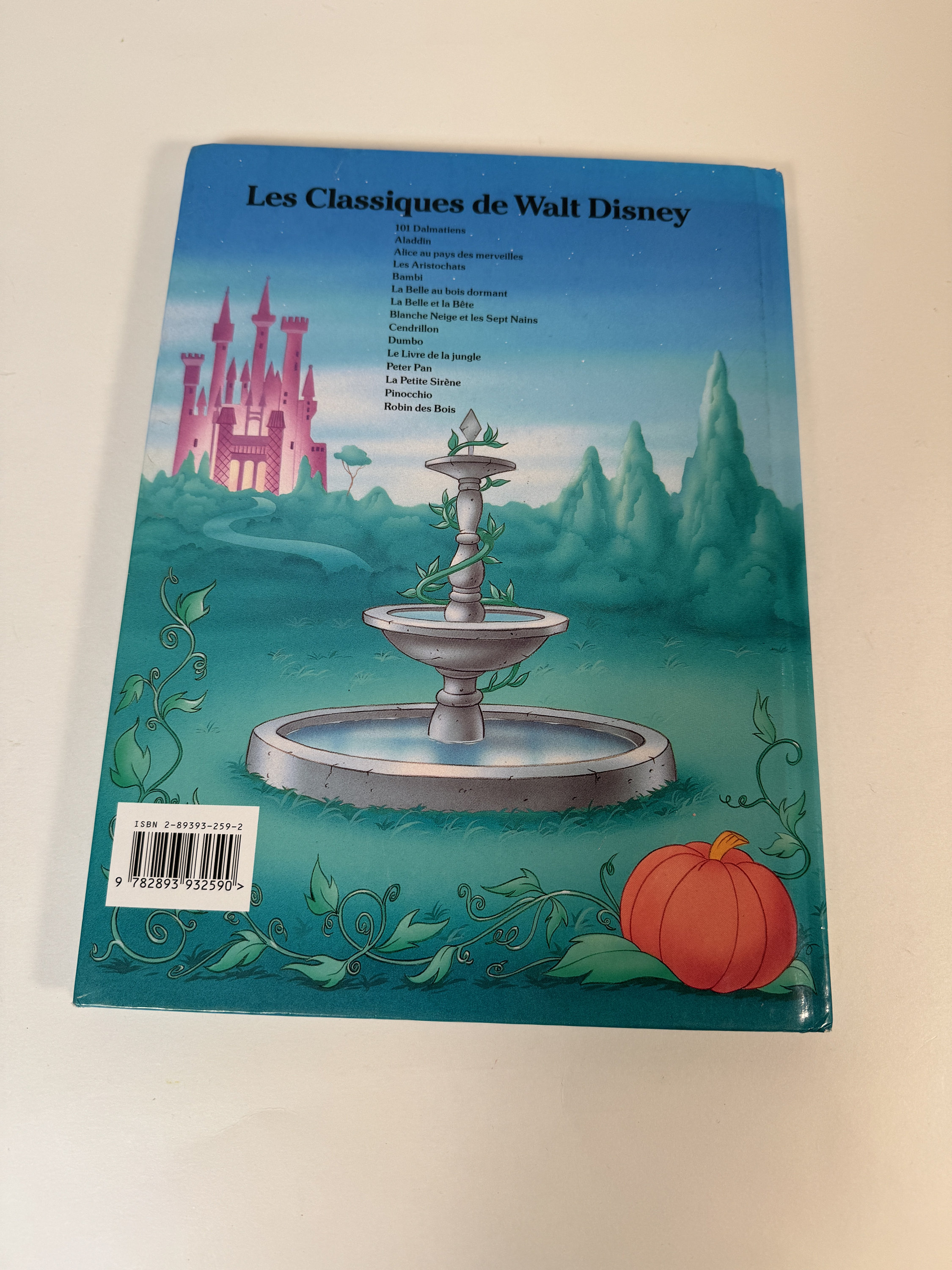 1992 cendrillon French Disney Classic Series Hardcover Book Phidal ...