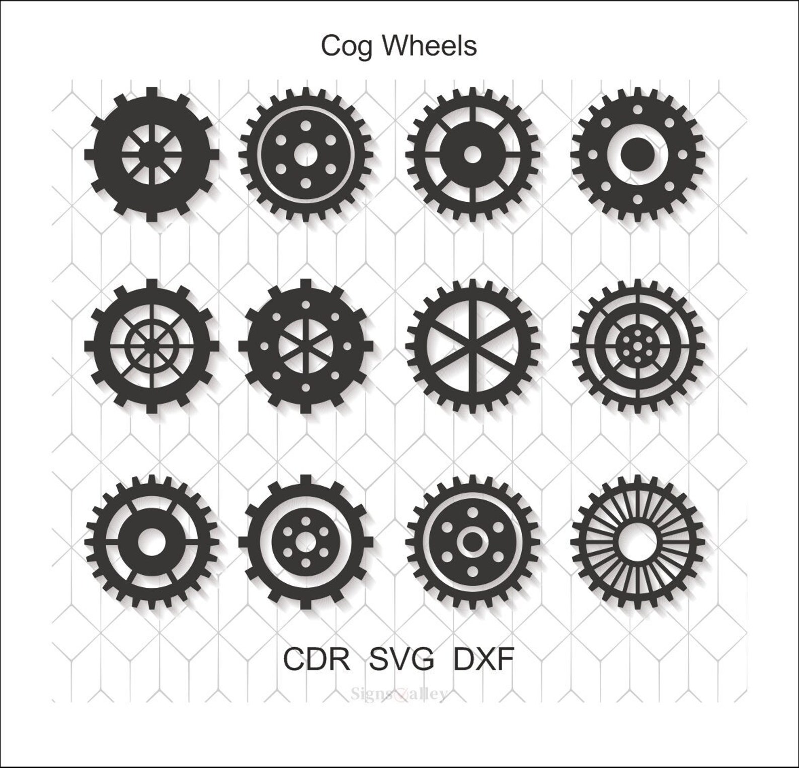 Cog Wheels Svg Bundle Cog Wheels Png Cog Wheels Cdr Cog Wheels Svg Dxf ...