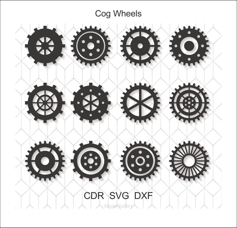 Cog Wheels Svg Bundle Cog Wheels Png Cog Wheels Cdr Cog Wheels Svg Dxf ...