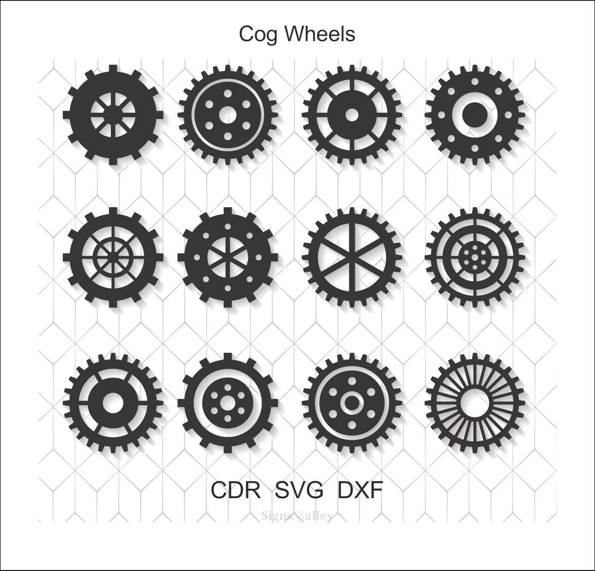 Cog Wheels Svg Bundle Cog Wheels Png Cog Wheels Cdr Cog Wheels Svg Dxf ...