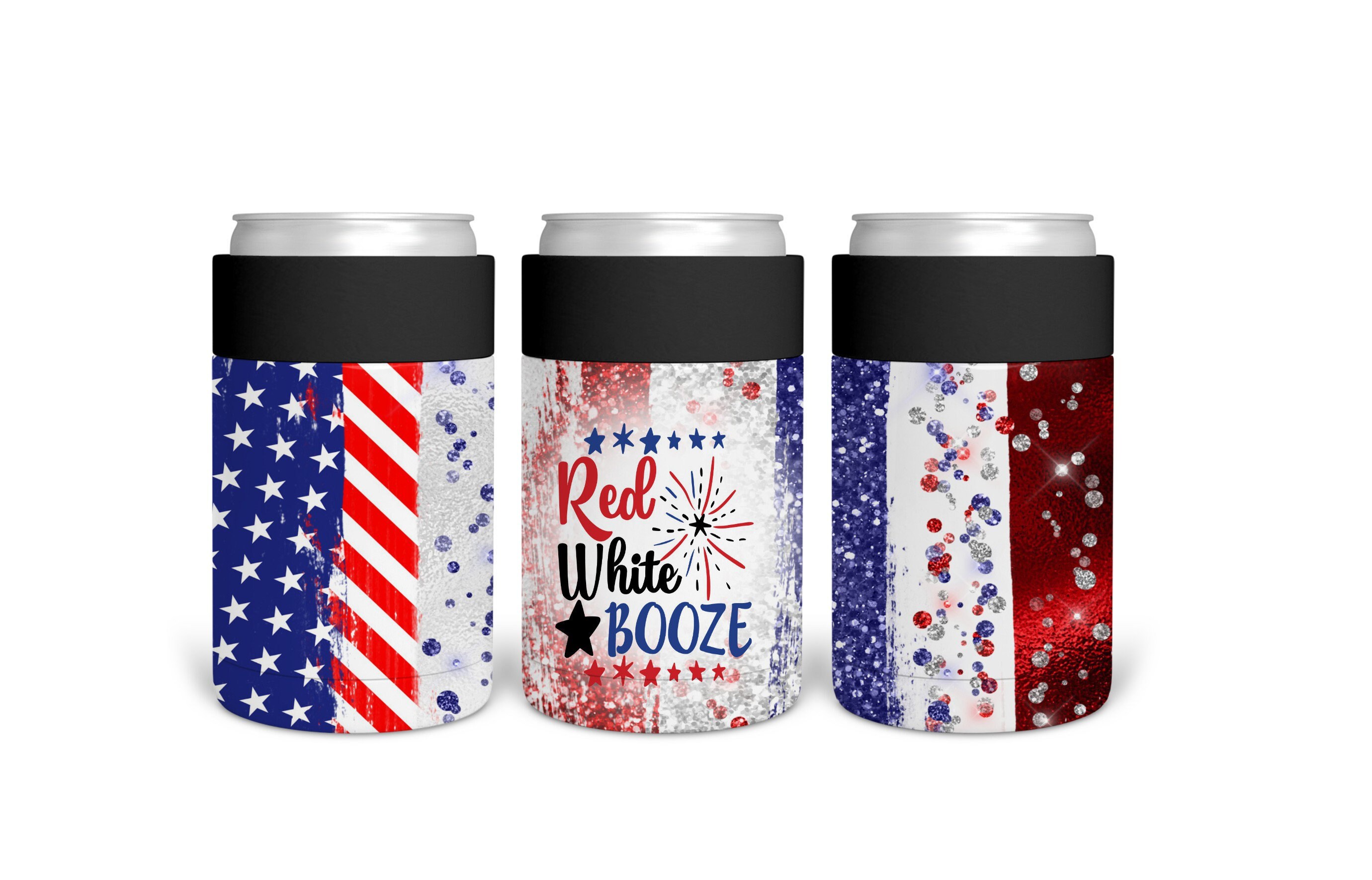Red White and Booze can holder tumbler digital download PNG sublimation ...