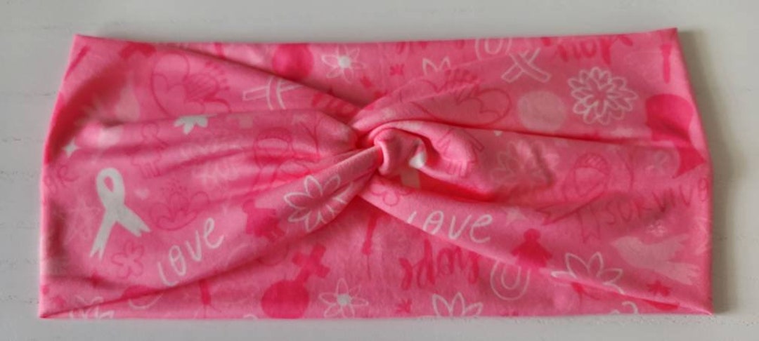 Breast Cancer Awarness Twisted Headband - Etsy