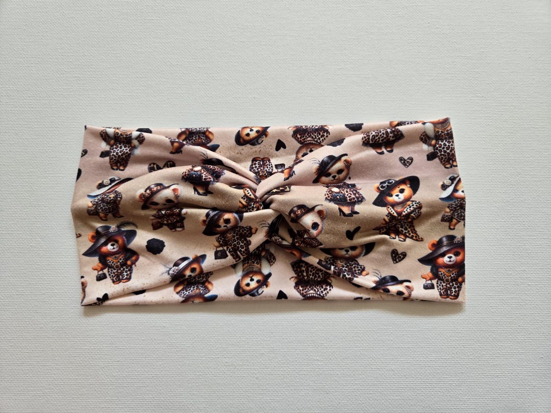 Teddy Bear Twisted Headband - Etsy