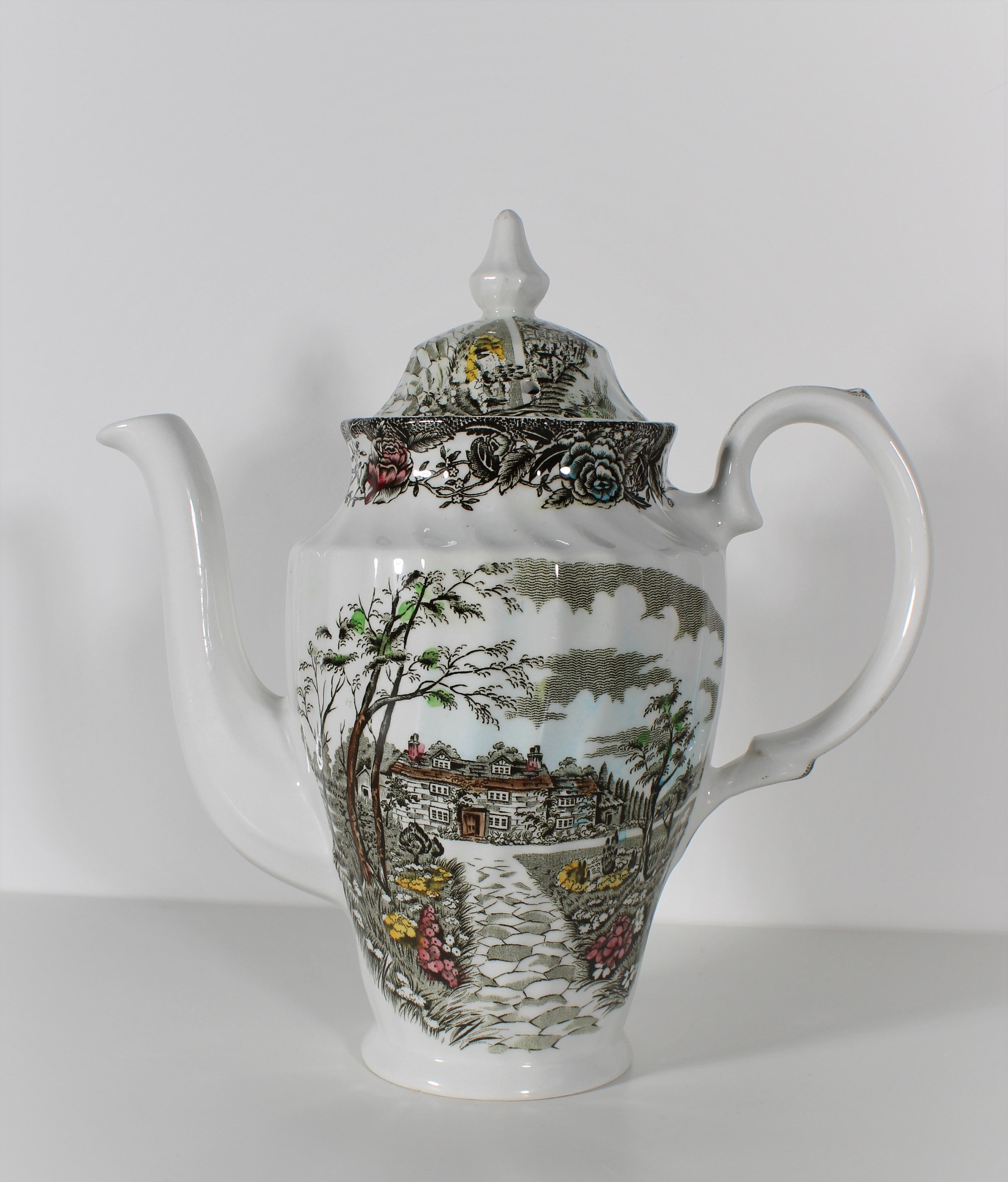 British Anchor Country Cottage Teapot, English Tea Pot, 1960's ...