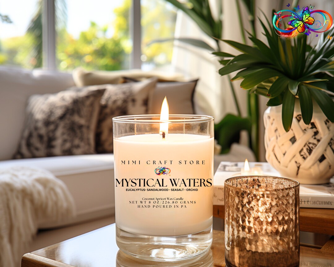 MYSTICAL WATERS Candle, Soy Candle, Clean Scented Candle, Summer Candle ...