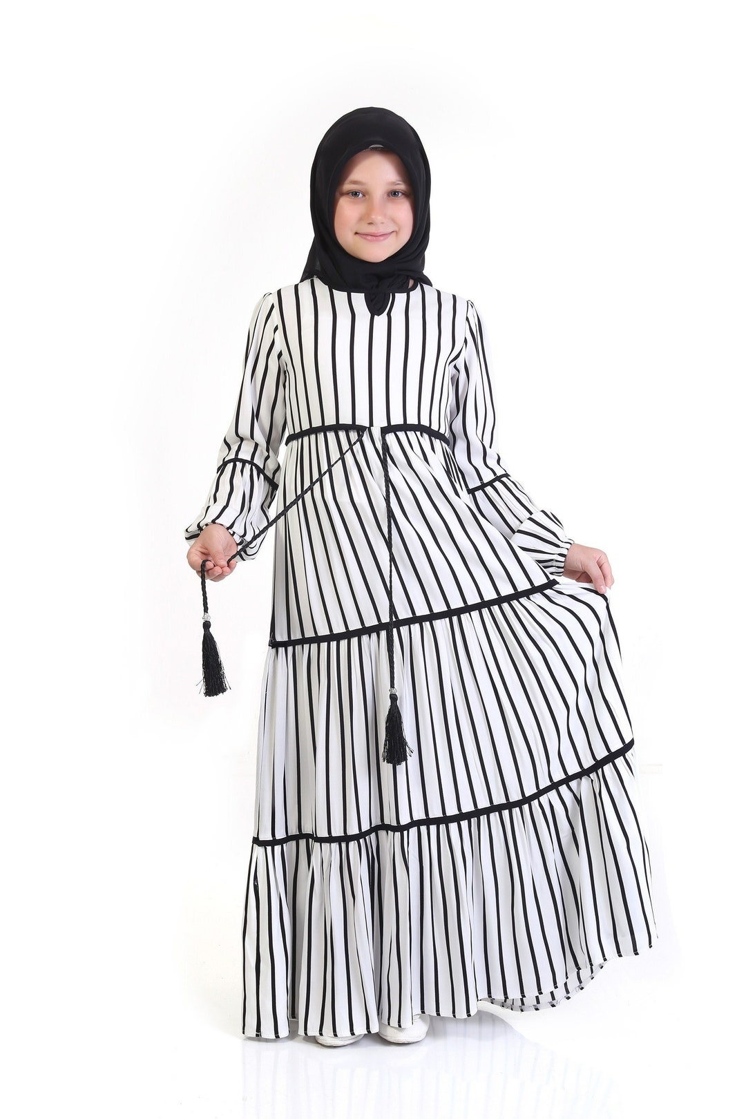 Muslim Kids Dress, Kids Abaya Child Hijab Girls Eid Dress Dubai Abaya ...