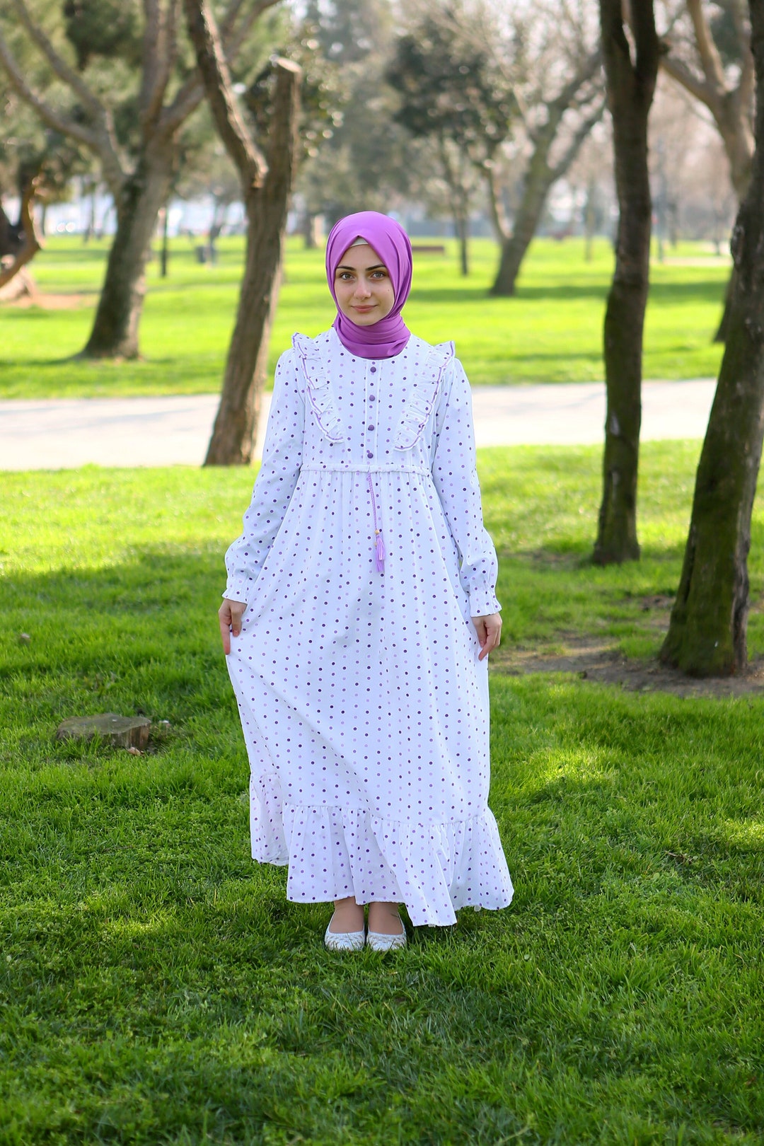 Muslim Girl Dress, Kids Abaya White Child Hijab Muslim Kids Clothes ...