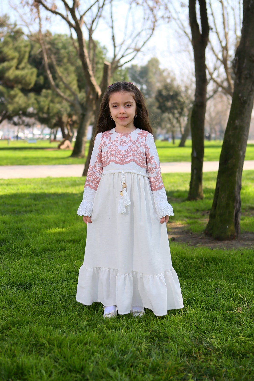 Muslim Kids Dress, Little Girls Kids Hijab Muslim Baby Girls Dress Kids ...