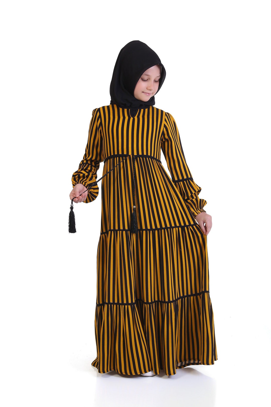 Muslim Kids Dress, Child Hijab Kids Abaya Girls Eid Dress Dubai Abaya ...