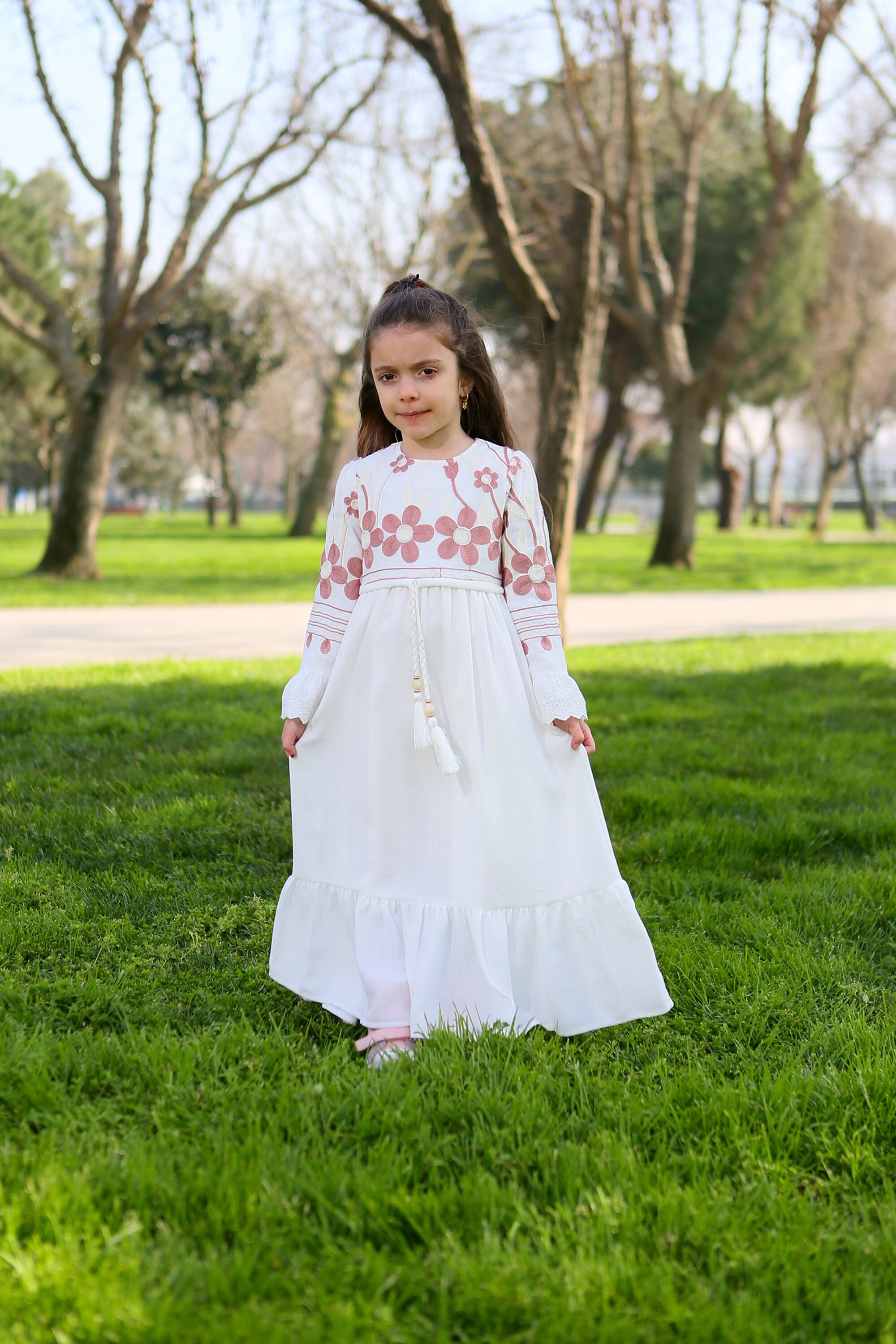 Muslim Kids Dress, Little Girls Kids Hijab Muslim Baby Girls Dress Kids ...