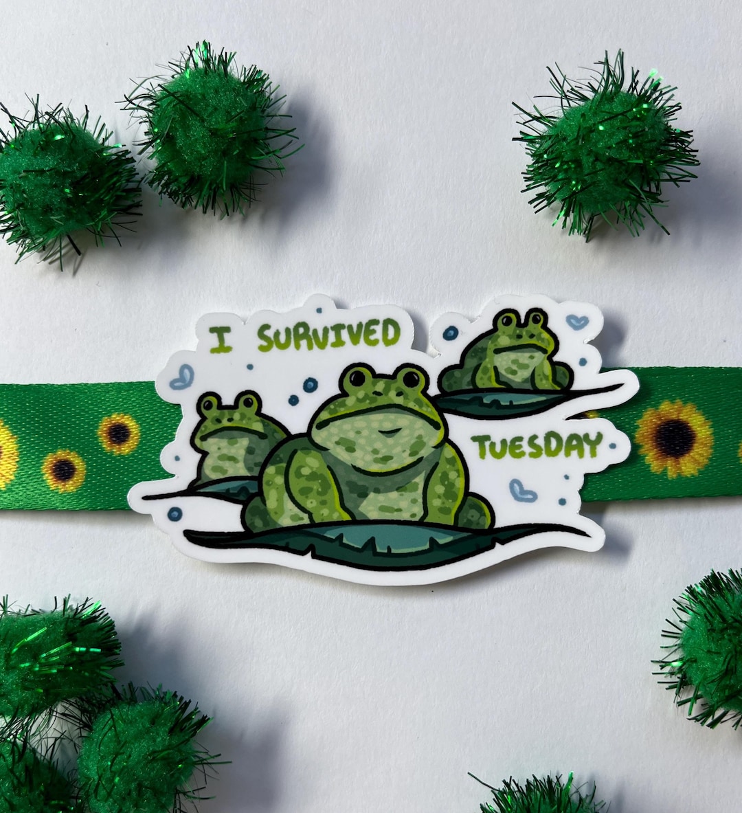 I Survived Tuesday Frog Children's Book Sticker - Etsy