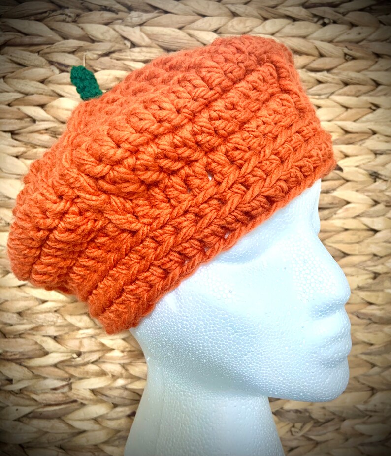 Pumpkin Beret Hat - Kids and Youth - Etsy