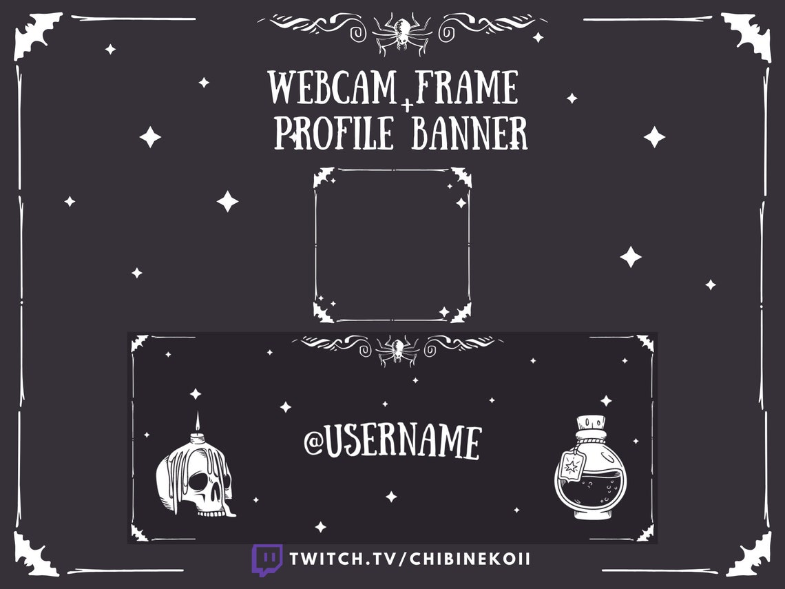 Batty White Twitch Stream Overlay Package Animated Stream - Etsy