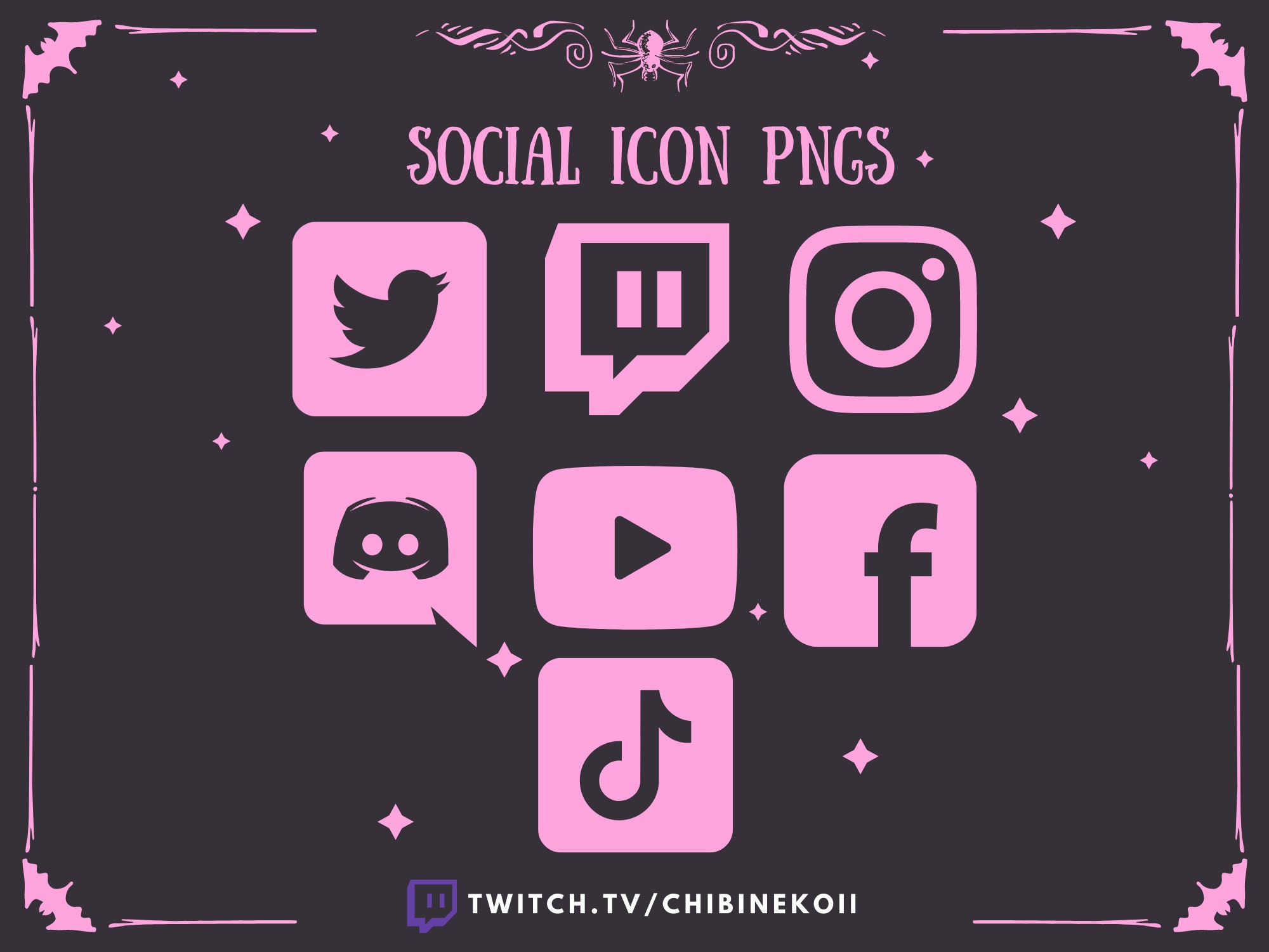 Batty Pink Twitch Stream Overlay Package Animated Stream - Etsy