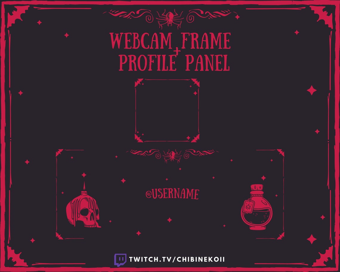 Batty Red Twitch Stream Overlay Package Animated Stream | Etsy