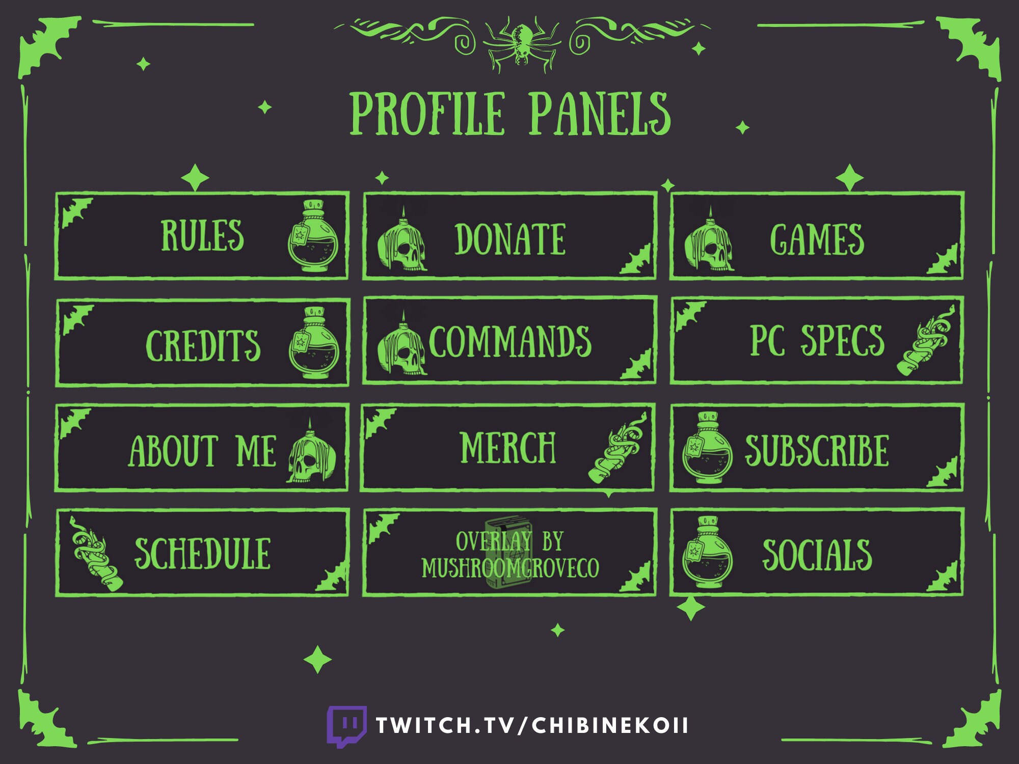 Batty Green Twitch Stream Overlay Package Animated Stream - Etsy UK