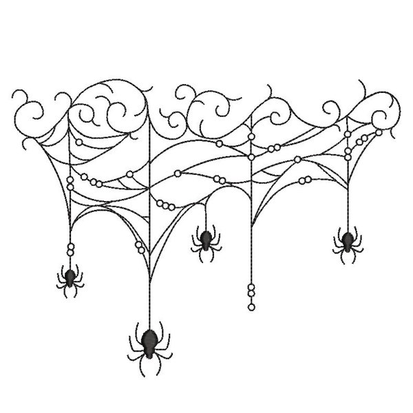 Spider Web Embroidery Design - Etsy