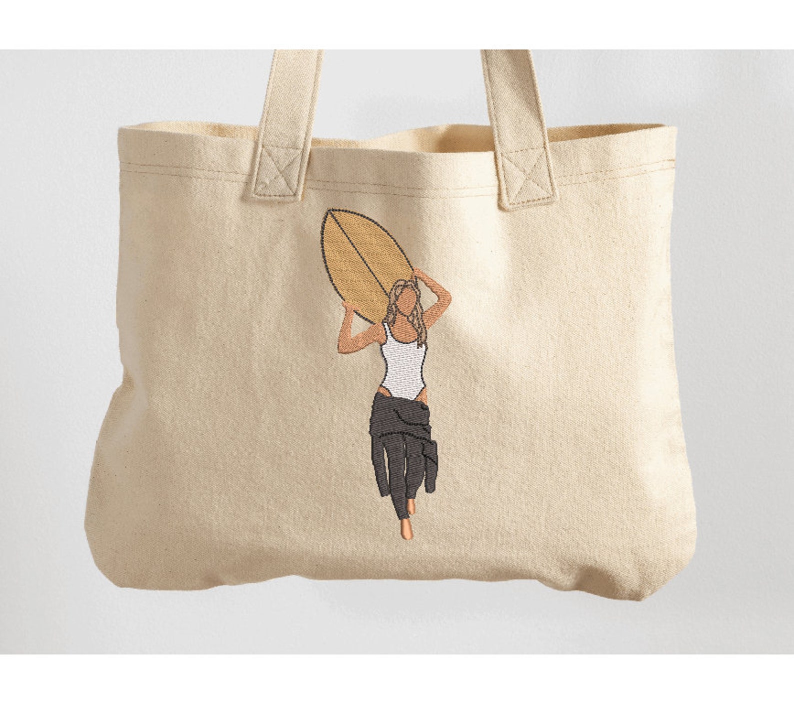 Surfing Girl Embroidery Design - Etsy