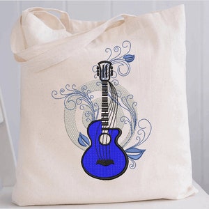 Guitar Embroidery Design - Etsy