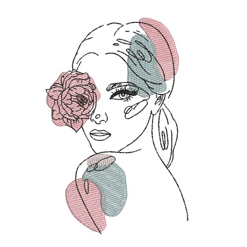 Pretty Woman Machine Embroidery Design - Etsy