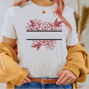 Floral Split, Machine Embroidery Design - Etsy