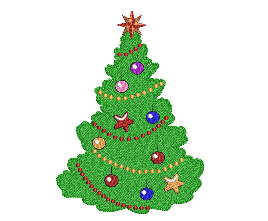 Christmas Tree Light Fill Embroidery File - Etsy