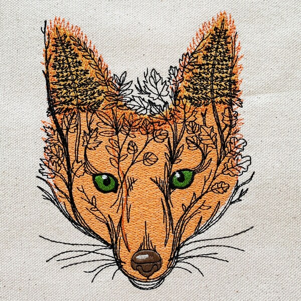 Fox Face Embroidery - Etsy