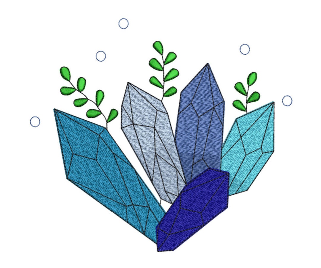 Crystals Embroidery Design (Instant Download) - Etsy