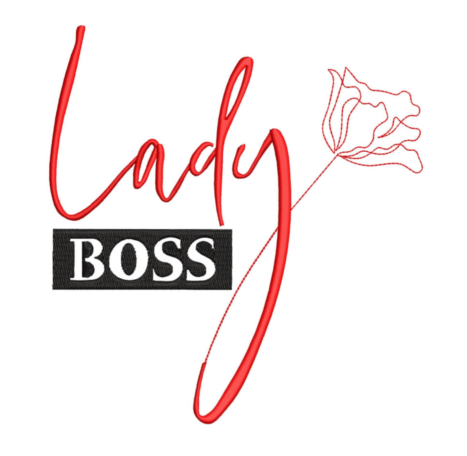 Girl Boss Lady Boss Sign Machine Embroidery Design - Etsy
