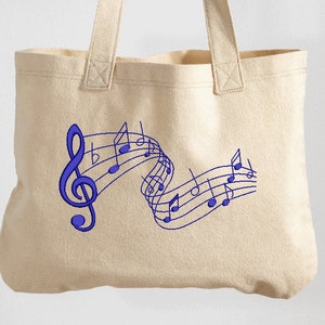 Treble Clef With Notes Embroidery Design - Etsy