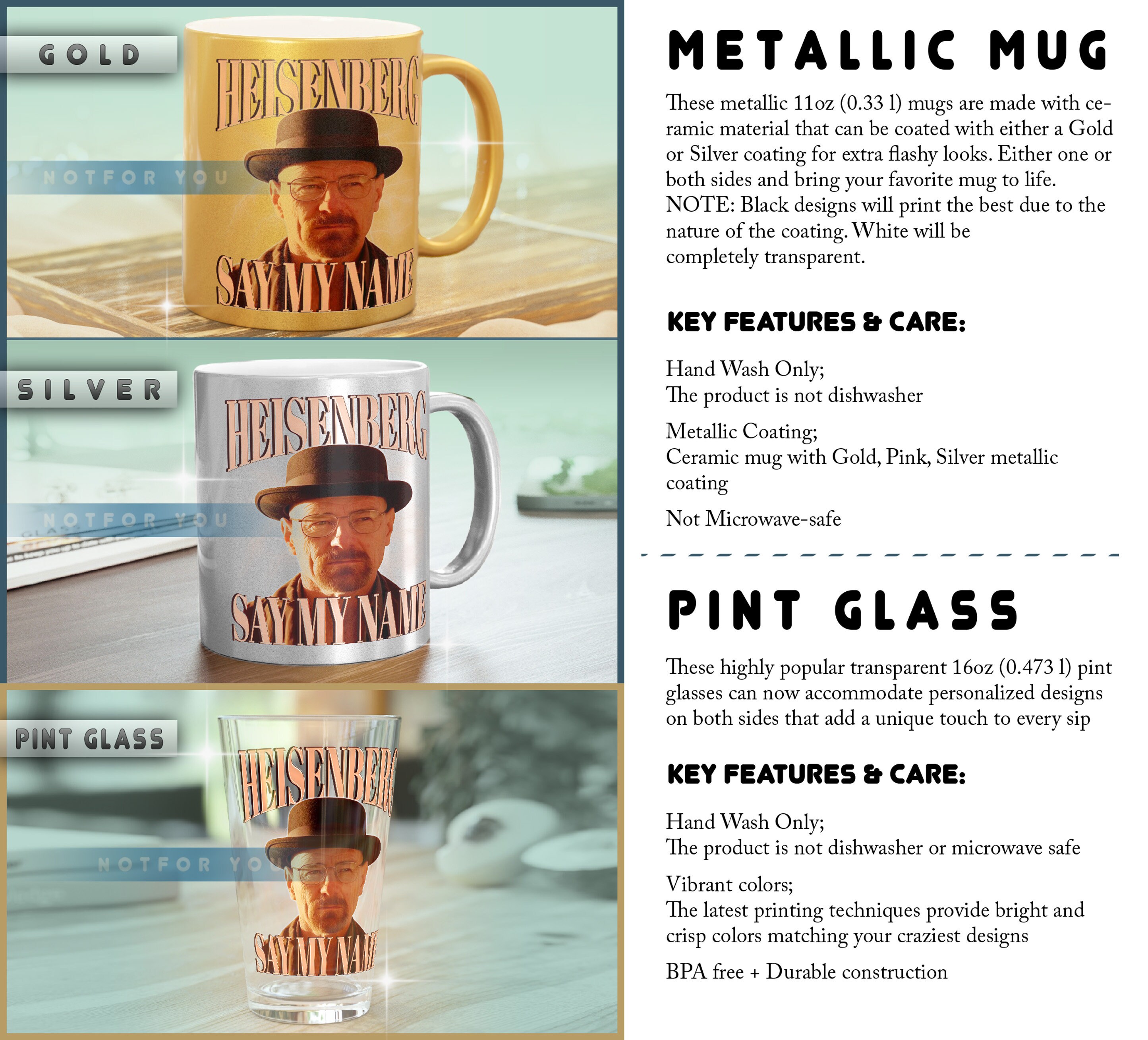 Walter White Breaking Bad Mug, Heisenberg Mug, Walter White Jesse Mug ...