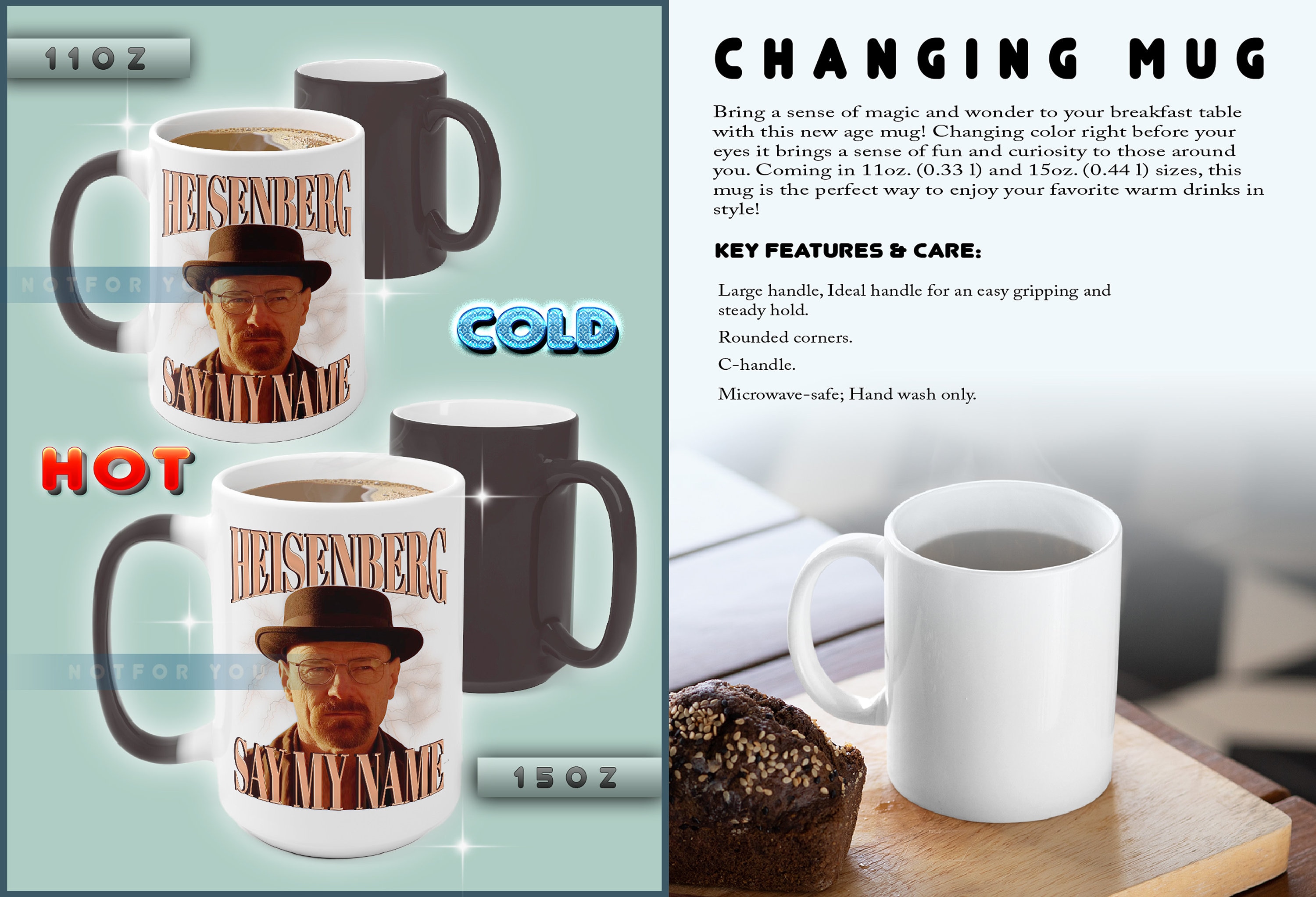 Walter White Breaking Bad Mug, Heisenberg Mug, Walter White Jesse Mug ...