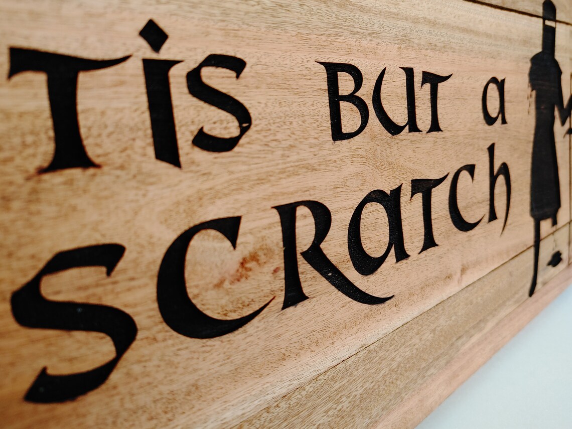 Tis But a Scratch Black Knight from Monty Python Large | Etsy