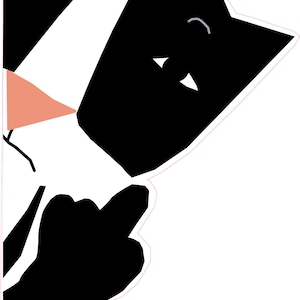 Cranky Cat Giving Middle Finger Sticker - Etsy