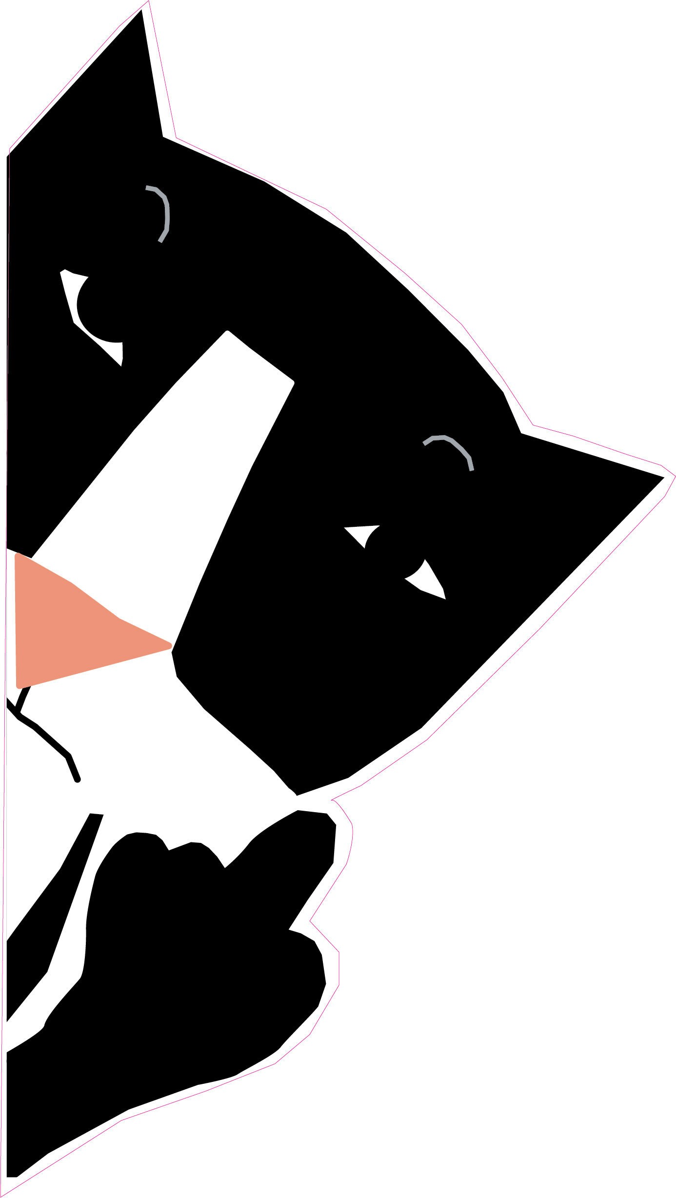 Cranky Cat Giving Middle Finger Sticker - Etsy