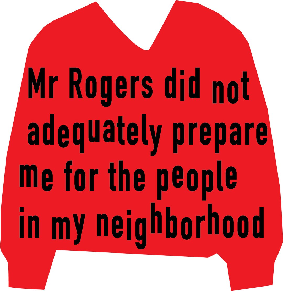 Mr Rogers Funny Bumper Sticker - Etsy