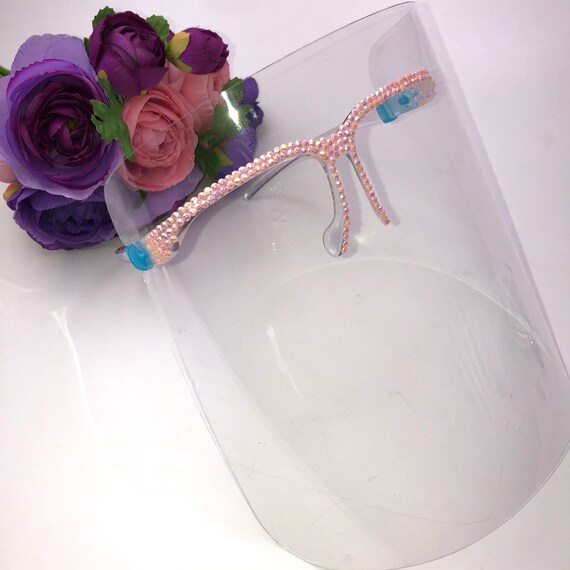 Pink Sparkle Face Shield - Etsy