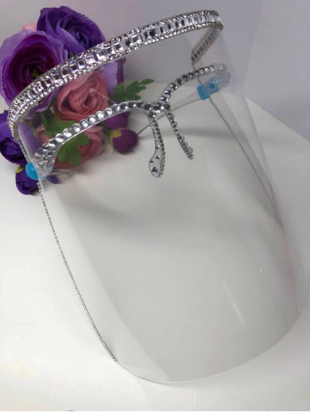 Luxury Crystal Sparkle Face Shield - Etsy