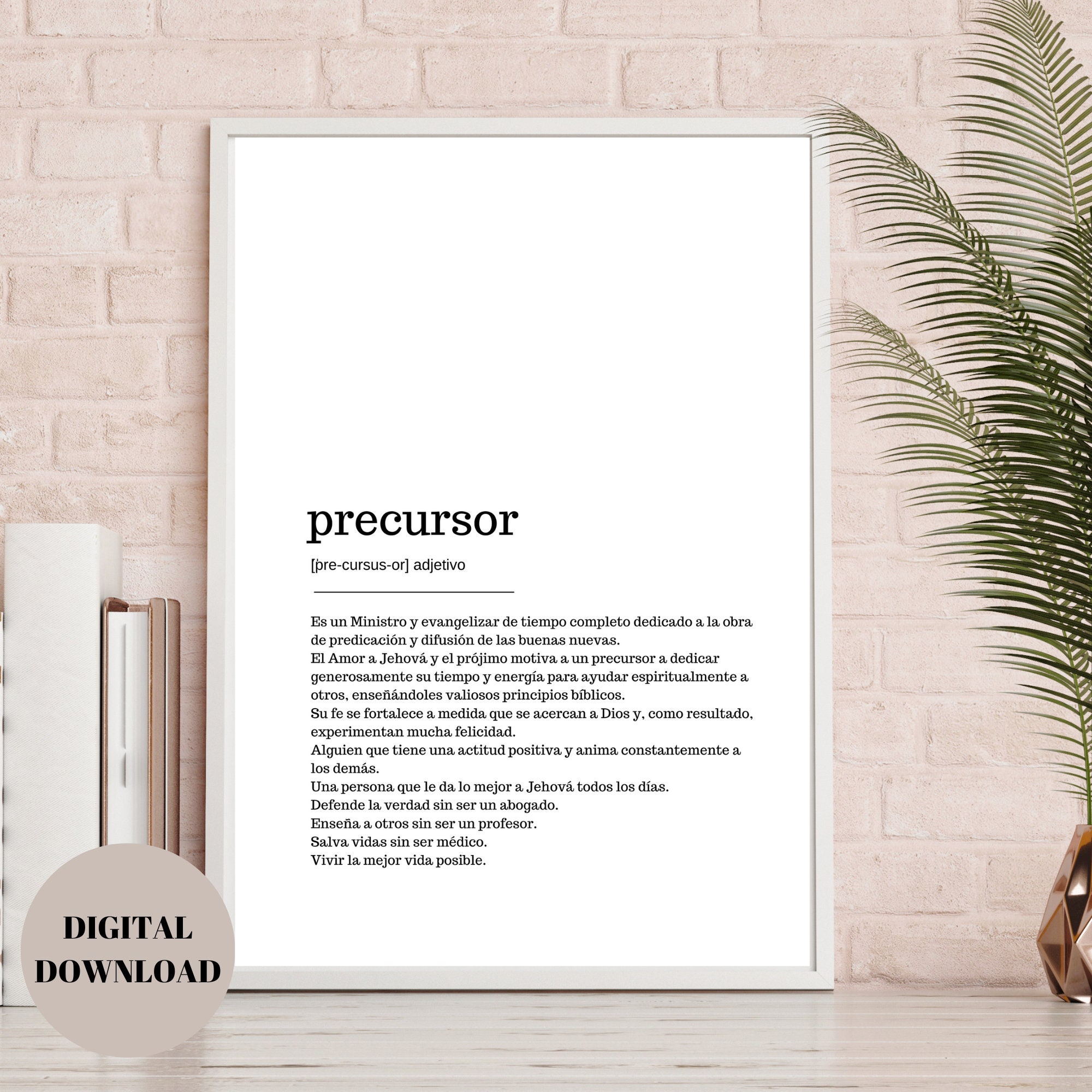 PRECURSOR SPANISH Definition Print Bedroom Prints Wall - Etsy