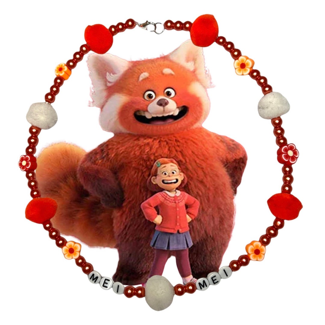 Disney Pixar Turning Red Inspired Beaded Pearl Necklace - Etsy
