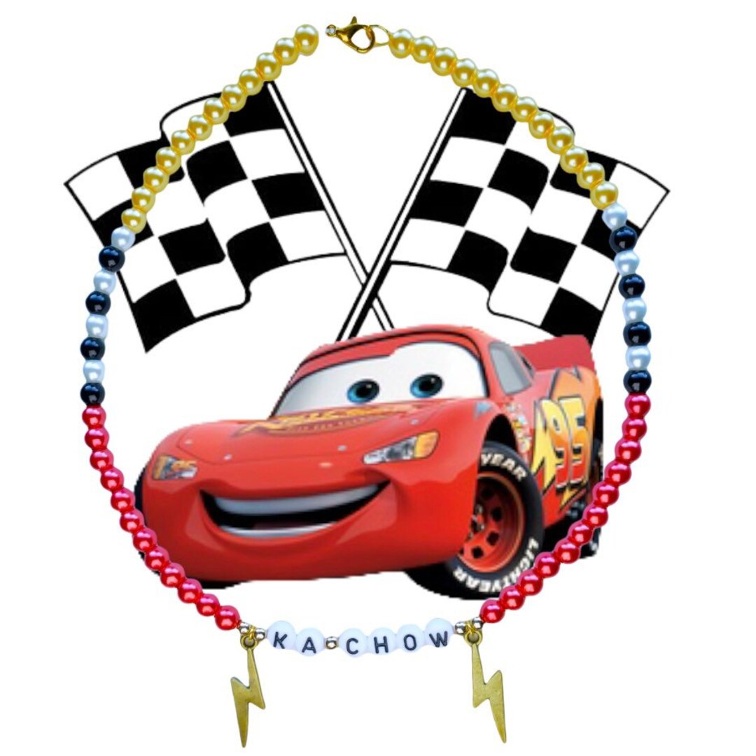 Disney Pixar Cars Inspired Beaded Pearl Necklace - Etsy