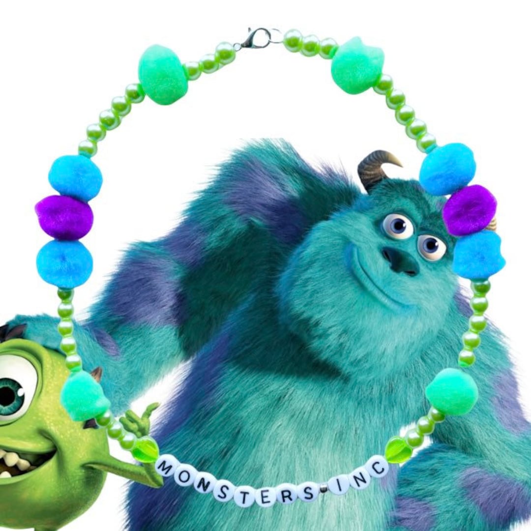 Disney Pixar Monsters Inc. Inspired Beaded Pearl Necklace - Etsy