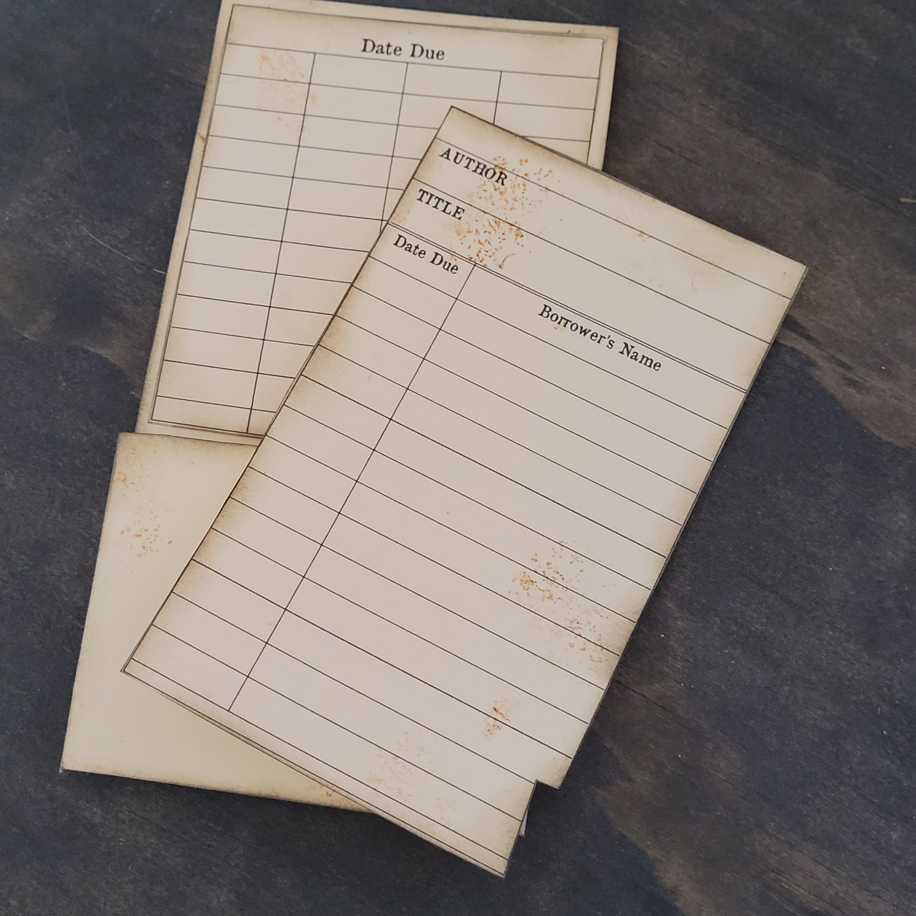 Vintage Library Book Cards and Pocket Template | Printable PDF | DIY ...