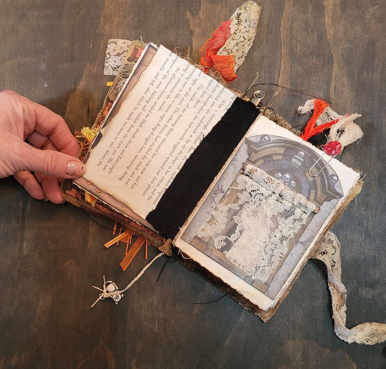 Dreadful Diary - Handcrafted Soft-spine Junk Journal Spell Book With ...