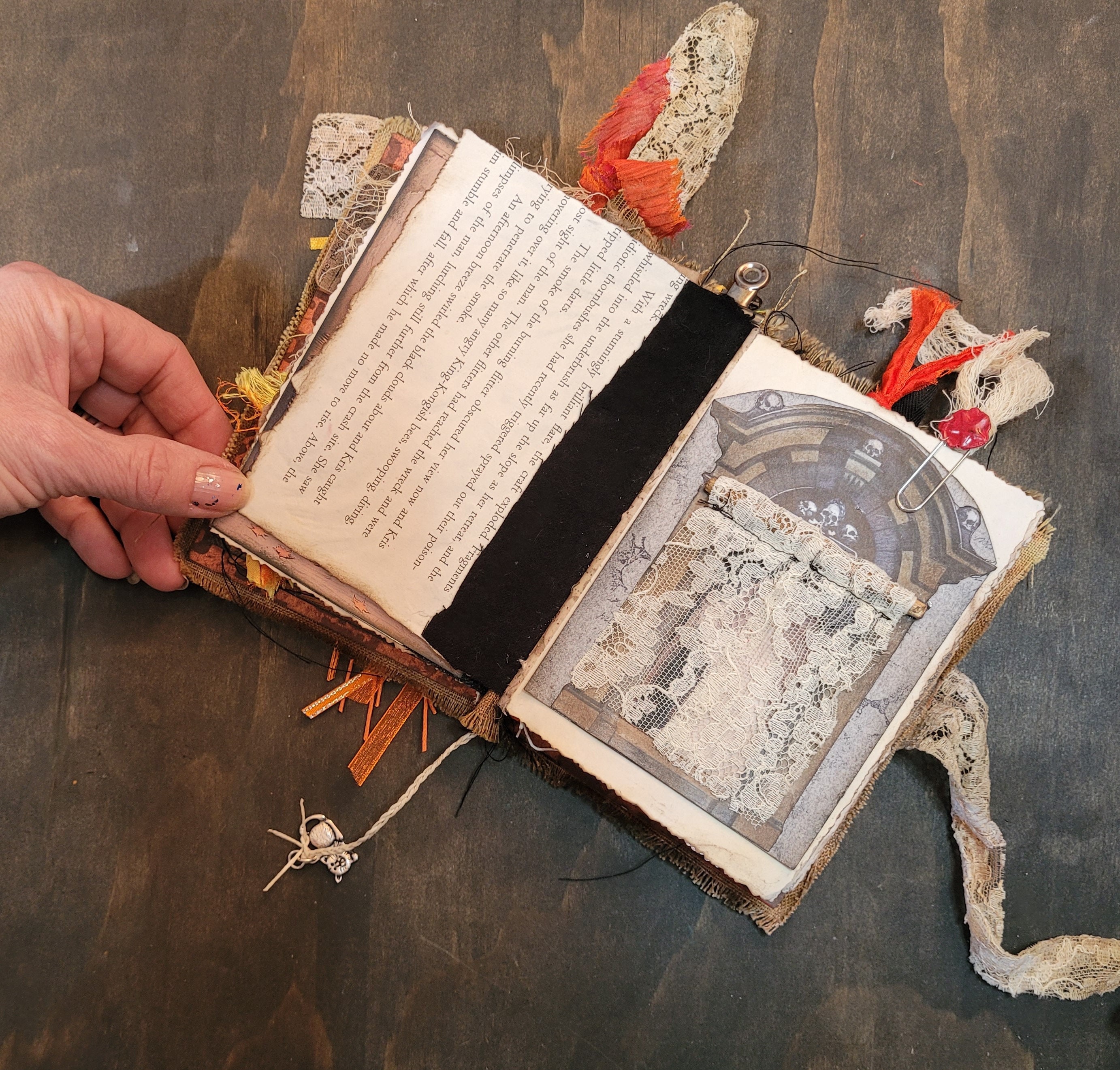 Dreadful Diary - Handcrafted Soft-spine Junk Journal Spell Book With ...