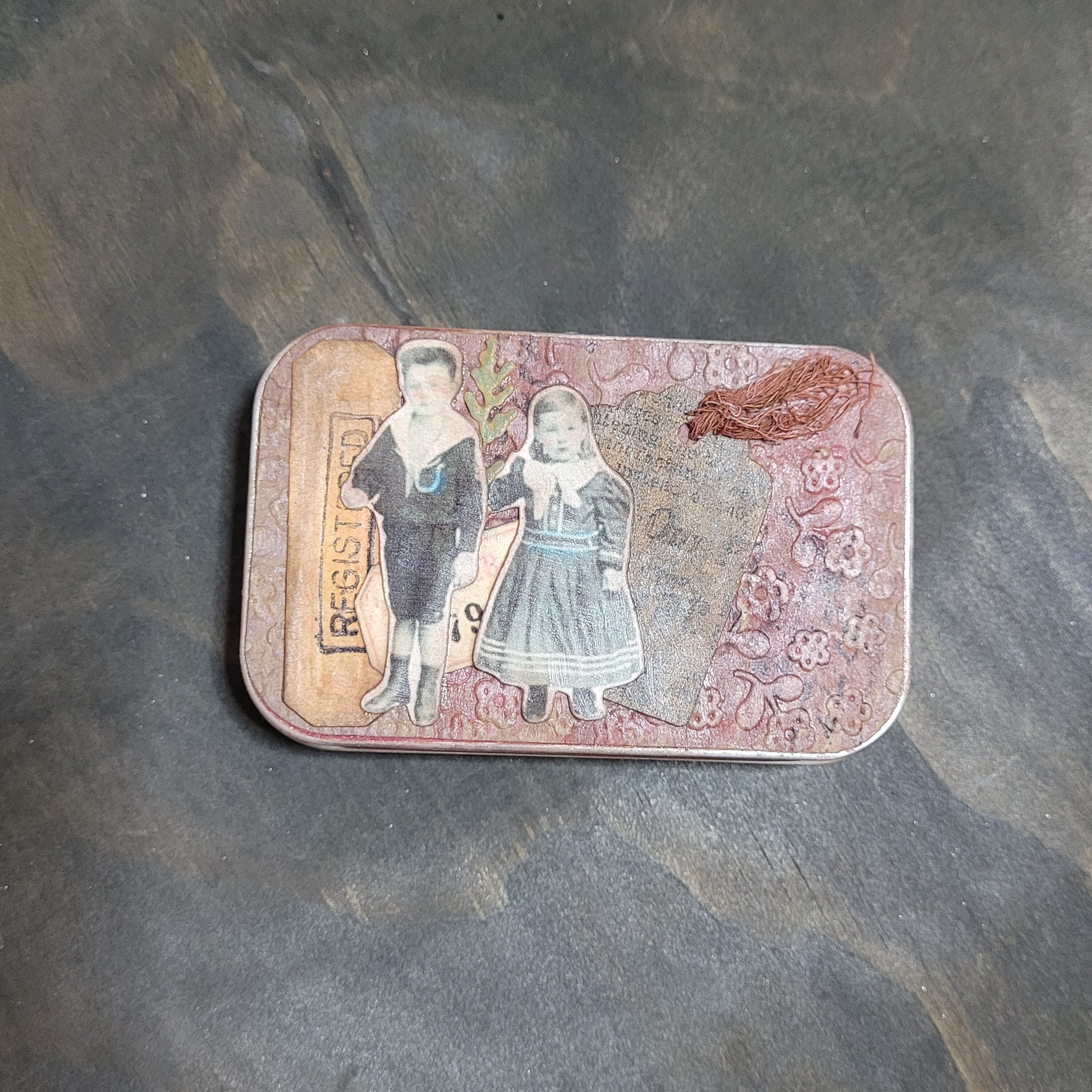 Stickers in a Tin, Paper Dolls - Vintage Photos, Altered Candy Tin ...