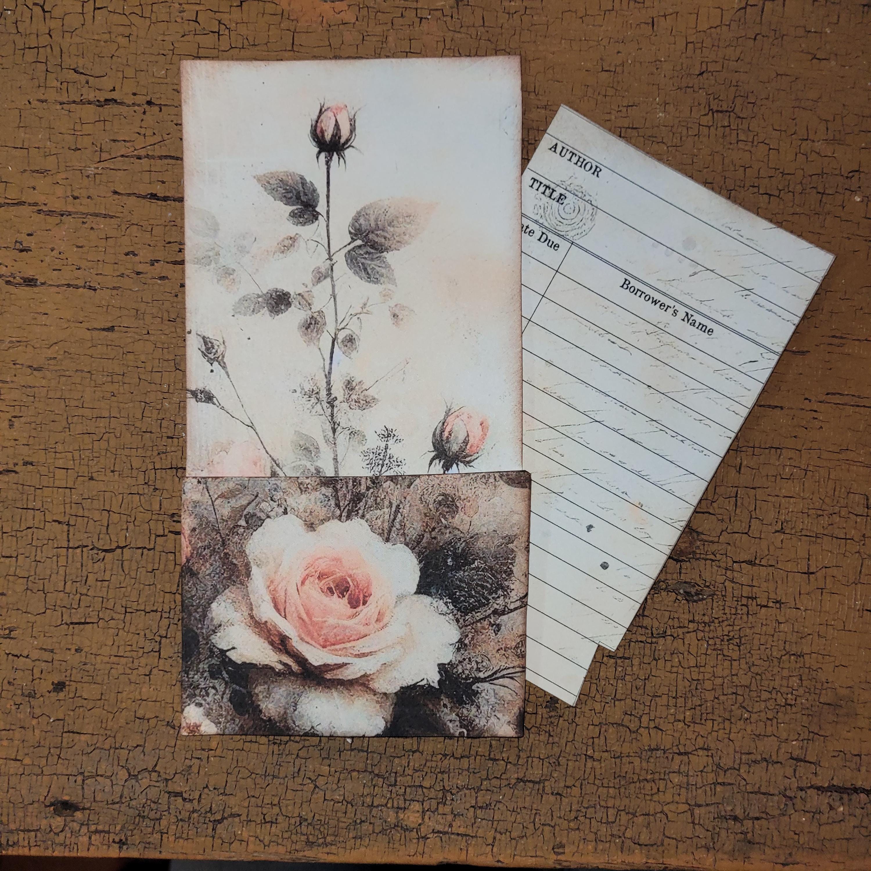 Vintage Library Book Cards and Pocket Template | Printable PDF | DIY ...