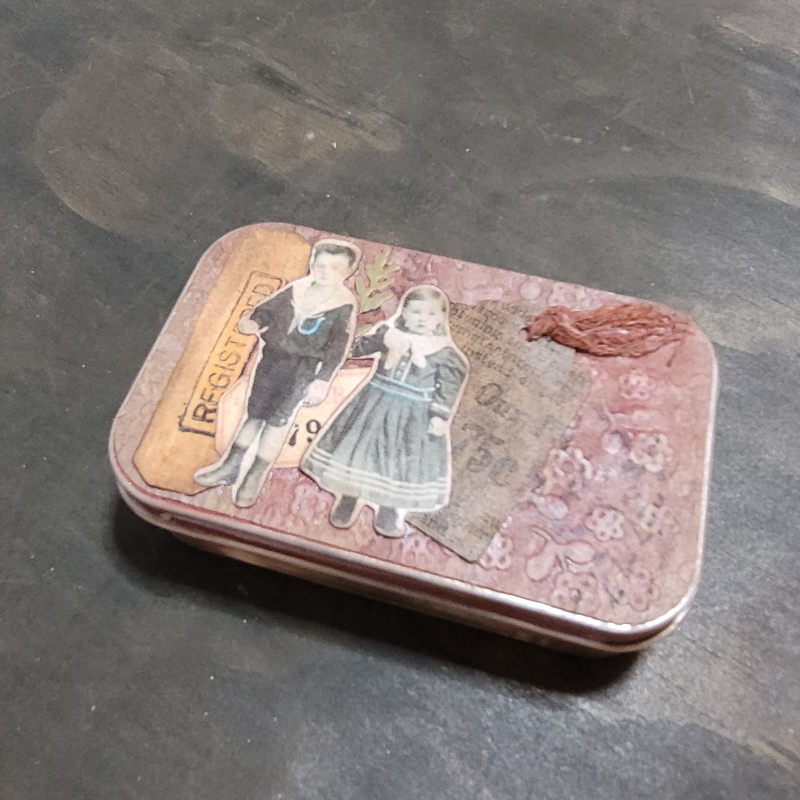 Stickers in a Tin, Paper Dolls - Vintage Photos, Altered Candy Tin ...