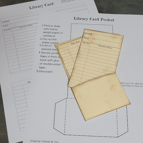 Library Cards - Etsy